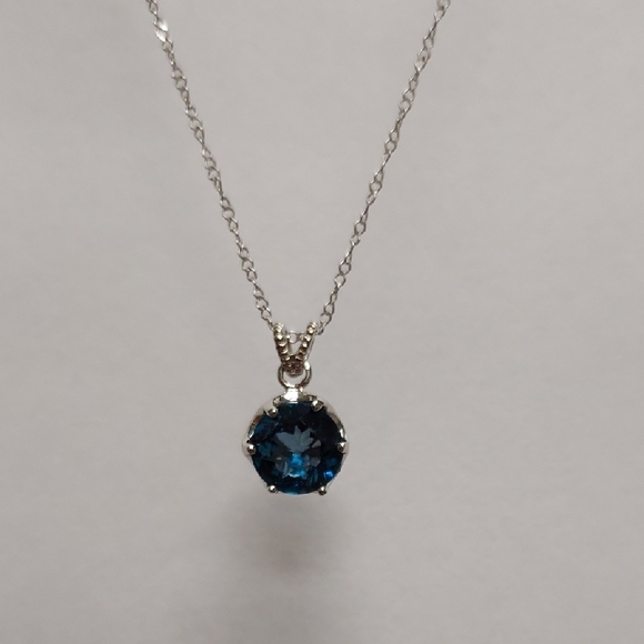 Jewelry | London Blue Topaz Pendant Necklace In Silver | Poshmark